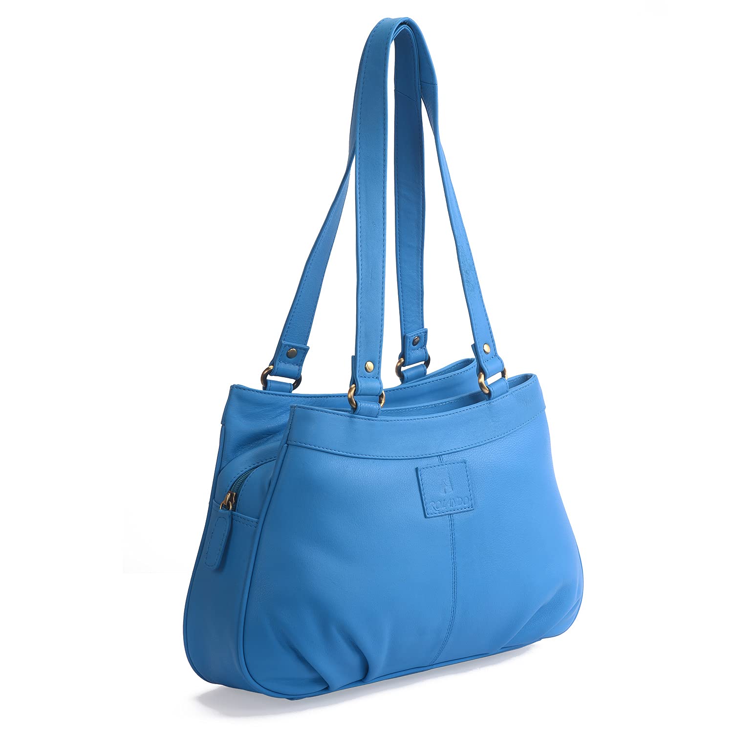 ROLANDO Dalia Women's Top-Handle Leather Handbag (Turquoise)
