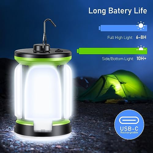 Camping Lantern Rechargeable, Blukar Super Bright LED Camping Lights Lamp - 7 Light Modes 60 LEDs Tent Light 10+ Hrs Runtime for Hurricane,Power Outages,Emergency,Home, Camping and More