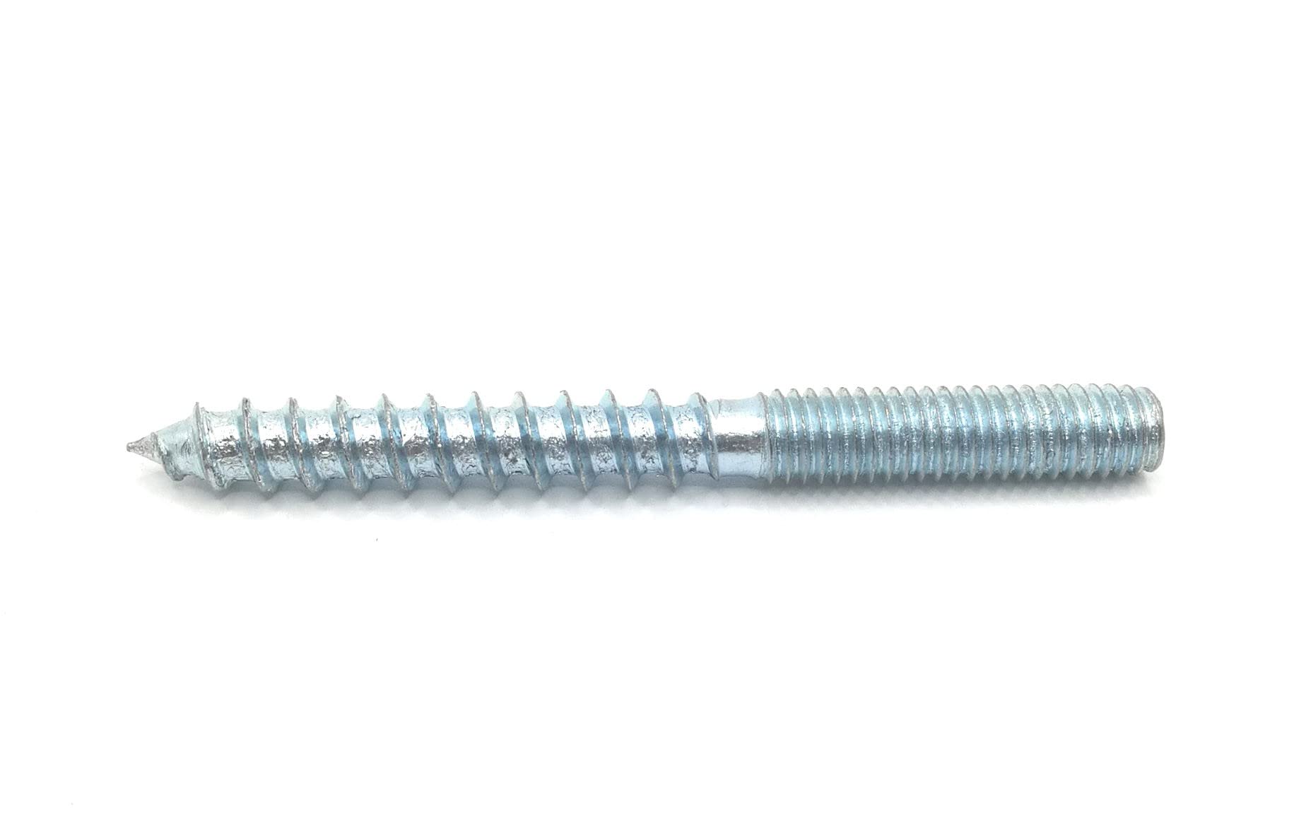 Haozheng Hanger Bolt M6x60 Silvery Double Headed Bolt Self-Tapping Screw for Furniture 8Pcs