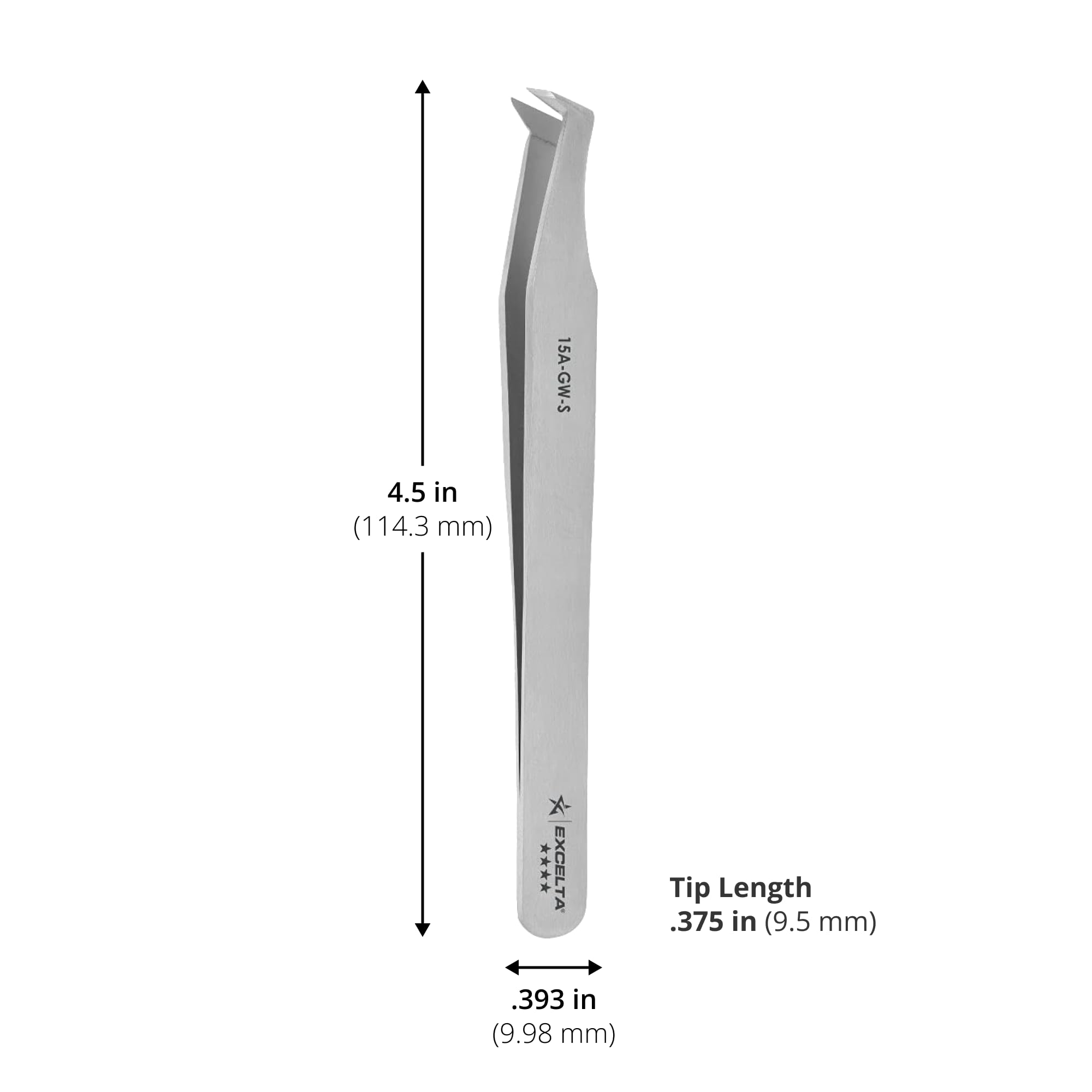 Excelta Cutting Tweezers, Medical Grade Stainless Steel, Ideal for Soft Wire Cutting, 70° Angulated Tip for High-Precision Cutting, Professional