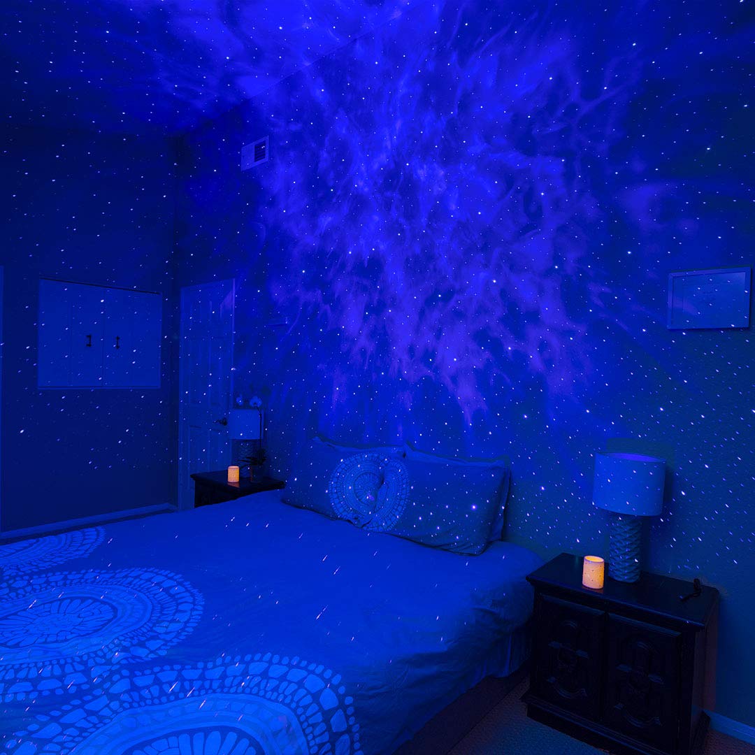 BlissLights Sky Lite - LED Laser Star Projector, Galaxy Lighting, Nebula Lamp (Blue Stars)