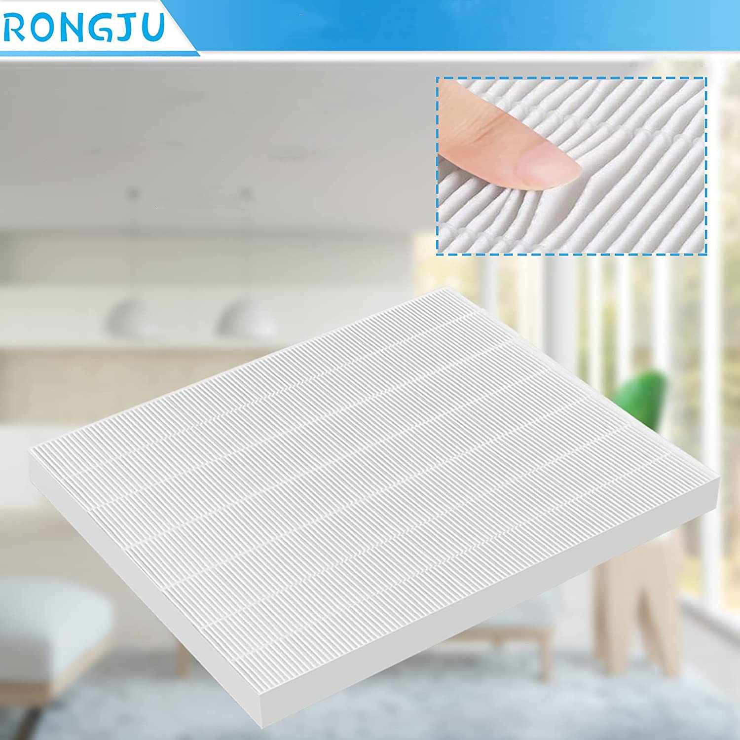 RONGJU C545 Replacement Filter 2 Filters + 8 Activated Carbon Pre Filters Compatible with Winix C545, Compare to Part S Filter 1712-0096-00