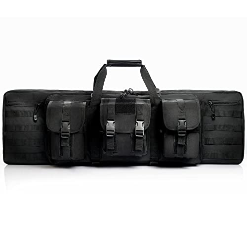 PERFBAGS Soft Rifle Case 42 inch, Long Double Rifle Backpack Gun Bag for Hunting Shooting Range, Transportation with Lockable Zipper and Molle System