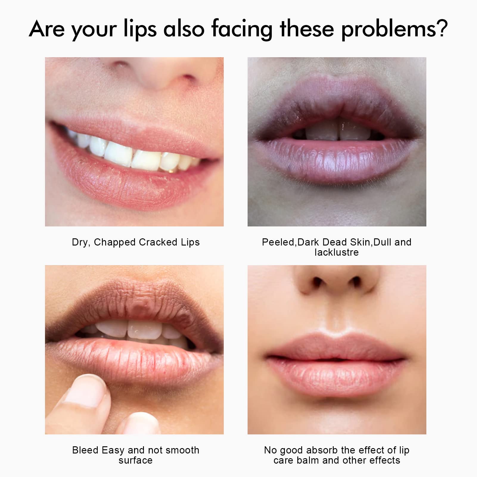 Lip Scrub Brush,Silicone Lip Brush Exfoliating Double-Sided Lip Scrubber Tool, Lightening for Dark and Chap Lips, Exfoliating Brush for a Smoother and Fuller Appearance, Cleaner Lips