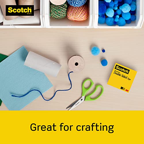Scotch Double Sided Tape with Deluxe Desktop Tape Dispenser, 1/2 in x 900 in, 1 Dispenser and 6 Refill Rolls/Pack (665-6PKC40)