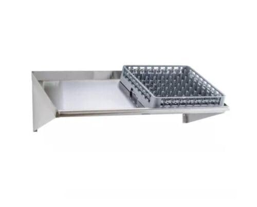 Express KitchQuip 63” Premium Quality Stainless Steel Mounted Slanted Rack Shelf – NSF Certified