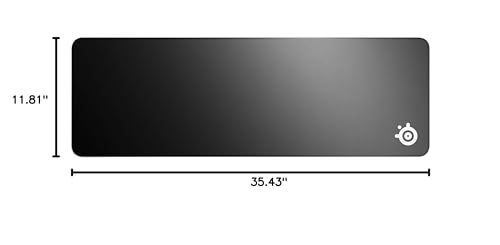SteelSeries QcK Gaming Mouse Pad - XL Stitched Edge Cloth - Extra Durable - Sized to Cover Desks