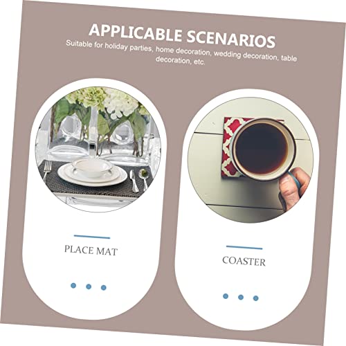 Luxshiny Home Decor 1pc Insulated Decor Table Mat for Anti Photo Outdoor Jute Dining Wedding Circles Pad Anti-scalding Decorative Creative Woven Farmhouse Rustic Dish Cloth Supplies Room Boho Decor