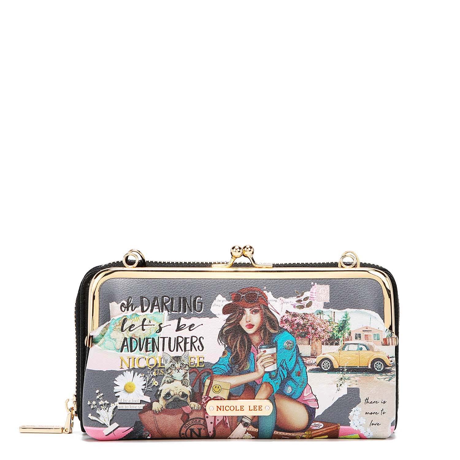 Nicole Lee Signature Kiss Lock Crossbody Wallet (JOURNEY OF STEPHANIE)