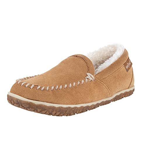 Minnetonka Womens Tempe Moccasin Slippers, Cinnamon, Size 8