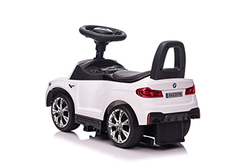 Best Ride On Cars BMW 4 in 1 Battery Powered Push Car, White, Large