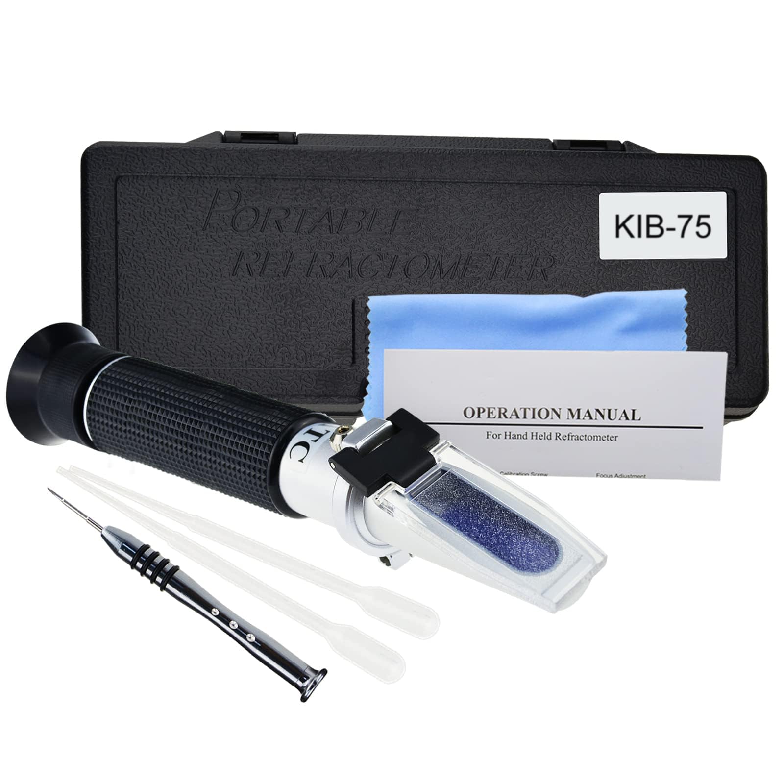 Handheld Refractometer 0~80% Ethyl with ATC 10~30°C Liquor Making, Liqueur MakersTool Meter