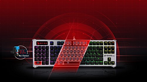 BLOODY B845 Light Strike (LK) Optical Mechanical Gaming Keyboard – RGB LED Backlit – LK Blue Switch – Left Handed Keyboard