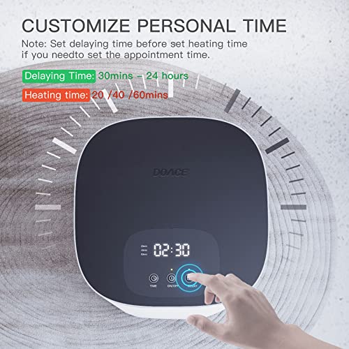 DOACE Towel Warmer Bucket, 26L Large Hot Towel Warmer with LED Display, Heat Timer 20/40/ 60 Min Adjustable, Up to 24 Hour Delay Timer, Fits Up to Two Oversized Towels - PJ, Bathrobe, Black White