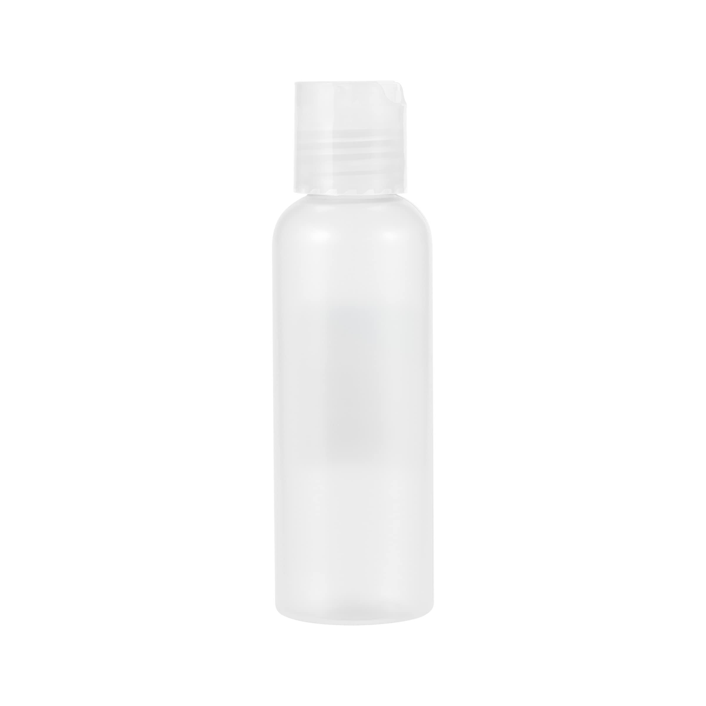 Daylogic Disc Bottle, Container For Shampoo, Conditioner, & Lotion, Clear, Plastic Bottles, Disc Top Cap, Refillable & Reusable, TSA Approved, Travel-Friendly & Multipurpose, 3 oz., 1 Count