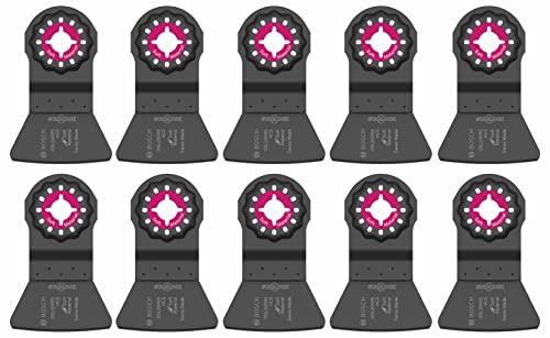 BOSCH OSL200RS-10 10-Pack 2 In. Starlock Oscillating Multi Tool Soft Materials High-Carbon Steel Rigid Scraper Blade for Removing Tough Sealants, Adhesives, Paint