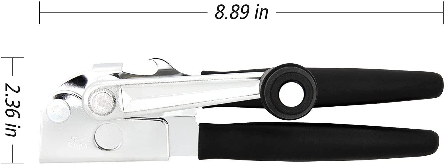 Crank Handle Commercial Can Opener - Heavy Duty Can Opener - Ergonomic Cushioned Handle - Manual Hand Can Opener