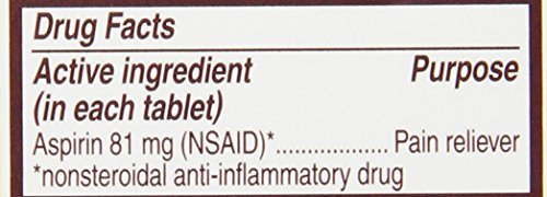 Bayer Aspirin Low Dose 81 mg, Enteric Coated Tablets, Doctor Recommended, Secondary Prevention of Cardiovascular Disease, 32 Safety Coated Tablets