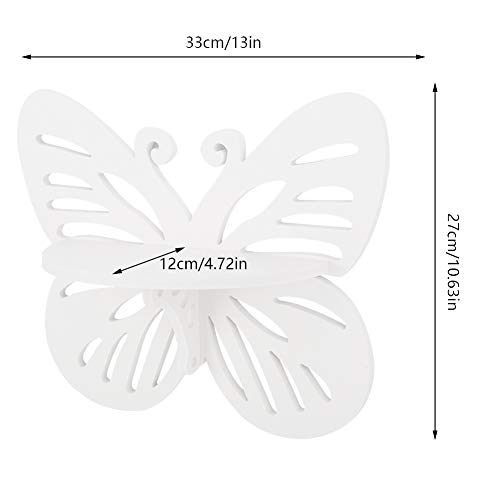 Floating Shelves Wall Mounted Shelf Butterfly Shape for Bedroom Bathroom Living Room Kitchen Home Office Laundry Room, 13 x 4.72 x 10.63in