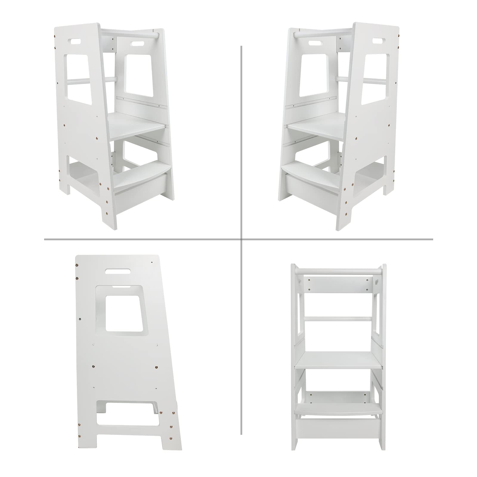 DEARYOU Toddler Stool Tower,Toddler Kitchen Stool, Kitchen Standing Helper Stool for Toddlers,Toddler Stool for Kitchen Counter, Learning Kitchen Tower for Toddlers, Helper Standing Tower, Natural