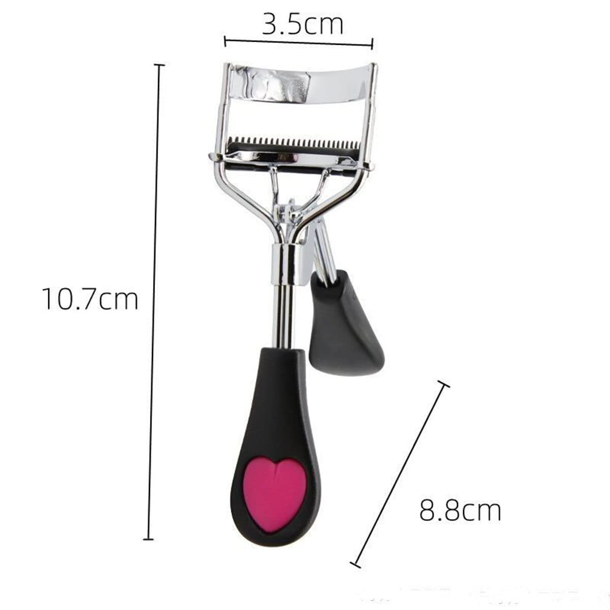 Eyelash Curlers, Eyelash Curler with Comb Eye Lash Curler with Brush, Professional Daily Makeup Tool for Eyelashes Curler with 2 Refill Pads(Black)