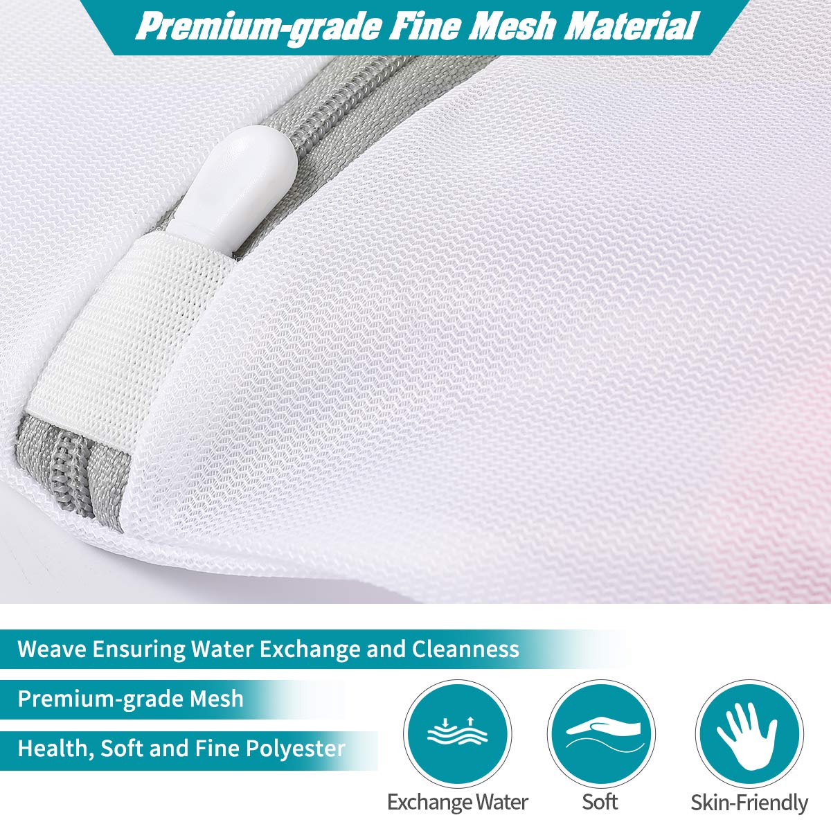 Laundry Bags (2*M), 2PCS, Medium.Premium Fine Mesh Laundry Bag. To Prevent Snagging, Wrinkling, Tweaking, Twine, and Reduce Abrasion, Protecting Delicates Cleaning, Store and Packing Luggage.