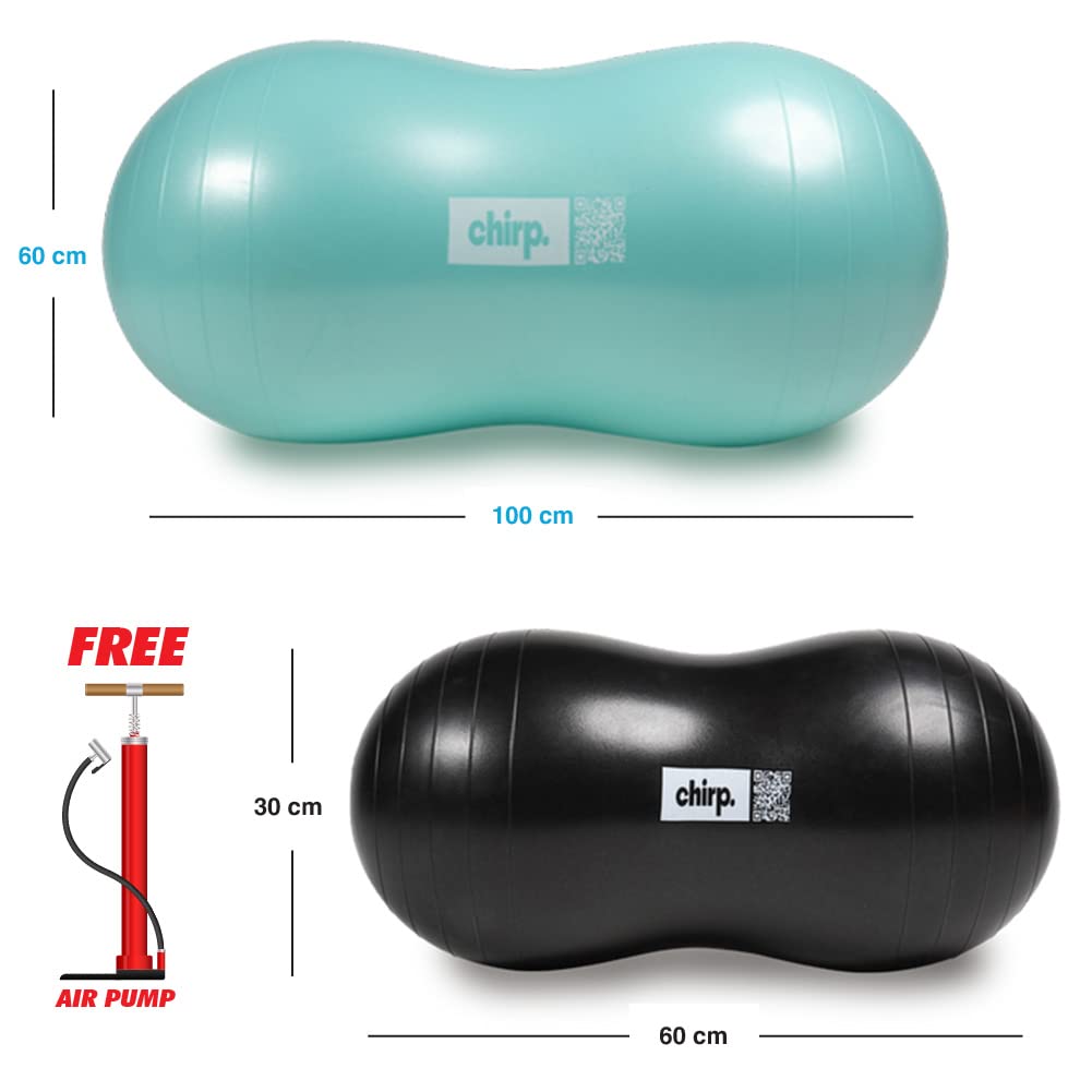 Chirp Wheel+ Foam Roller and Cloud Peanut Mobility Ball - for Pain Relief, Physical Therapy, & Deep Tissue Massage
