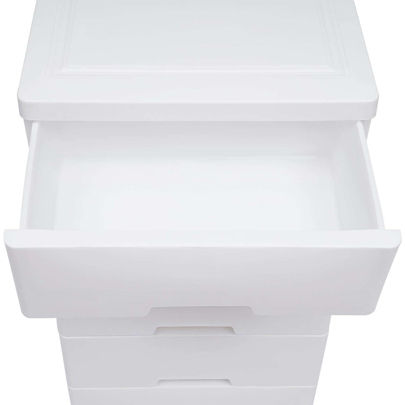 Fermoirper Storage Drawers 5 Drawer Storage Organizer 17.72 * 11.81 * 33.07in Plastic Drawers Stackable Clothes Drawer Plastic Dressers With Drawers Vertical Storage Tower(White)