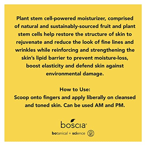 Boscia Plant Stem Cell & Ceramide Barrier-Defense Moisturizer - Vegan, Cruelty-Free, Natural Skin Care - Face Moisturizer with Ceramides, Essential Fatty Acids & More - For All Skin Types - 1.7 fl oz