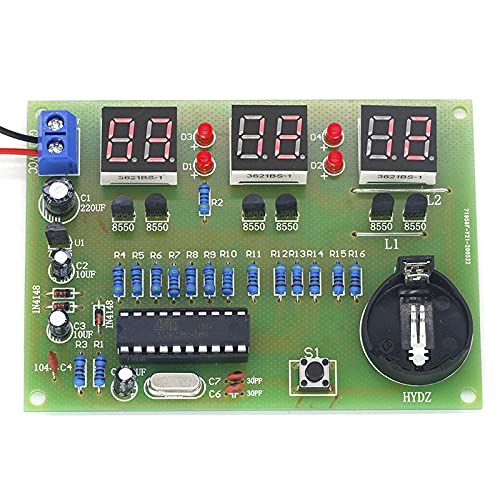 DIY Kits AT89C2051 Electronic Clock Digital Tube LED Display Suite Electronic Module Parts and Components DC 9V - 12V