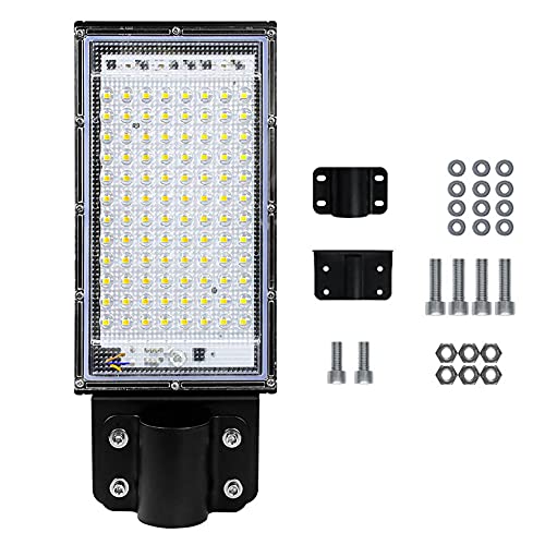 Nirelief Solar Street Light, 100w Led Waterproof Outdoor Security Lamp, Pathway Floodlight, Home Security Lighting for Garden Patio Veranda Yard, Warm White