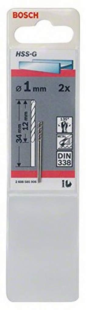 Bosch 2608585941 Metal Drill Bit Hss-G 12, 5mmx3.98inx5.94In