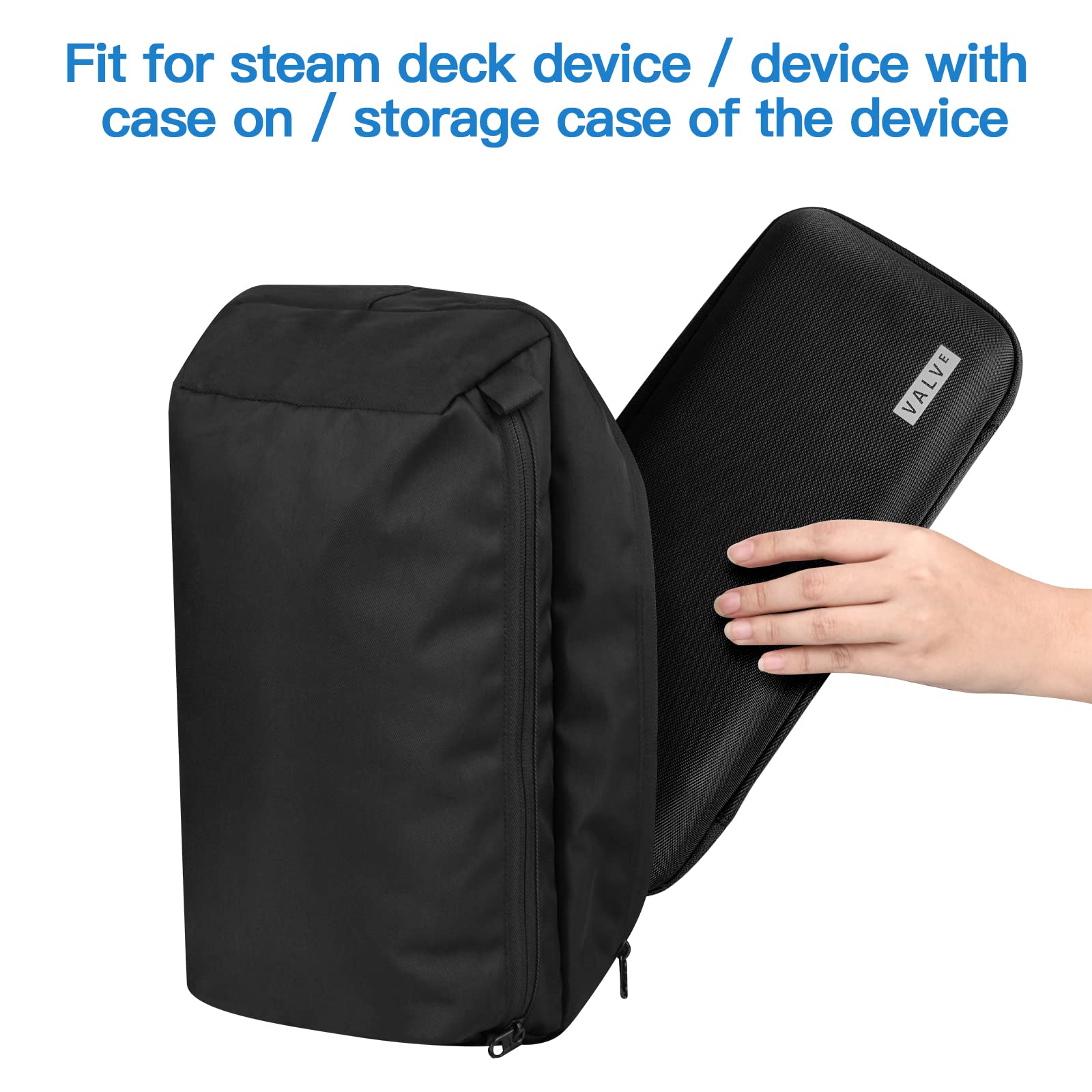 CaSZLUTION Carrying Bag Case for Steam Deck Console Original Storage Case & Accessories, Nylon Crossbody Shoulder Chest Backpack Storage Case