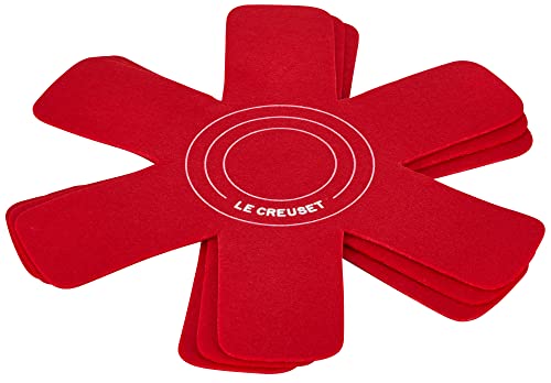 Le Creuset Set of 3 Felt Cookware Protectors - Cerise