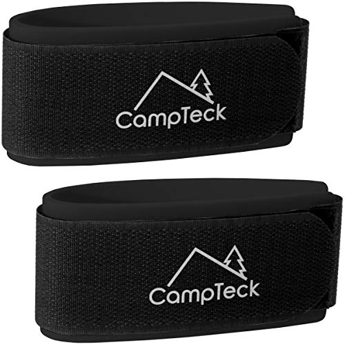 CampTeck U6890 - Ski Straps, Ski Ties, Ski Bands - 1 Pair (2 straps) - Fasteners for Skis for Easy Carrying, Transporting, Travel and Storage - Black