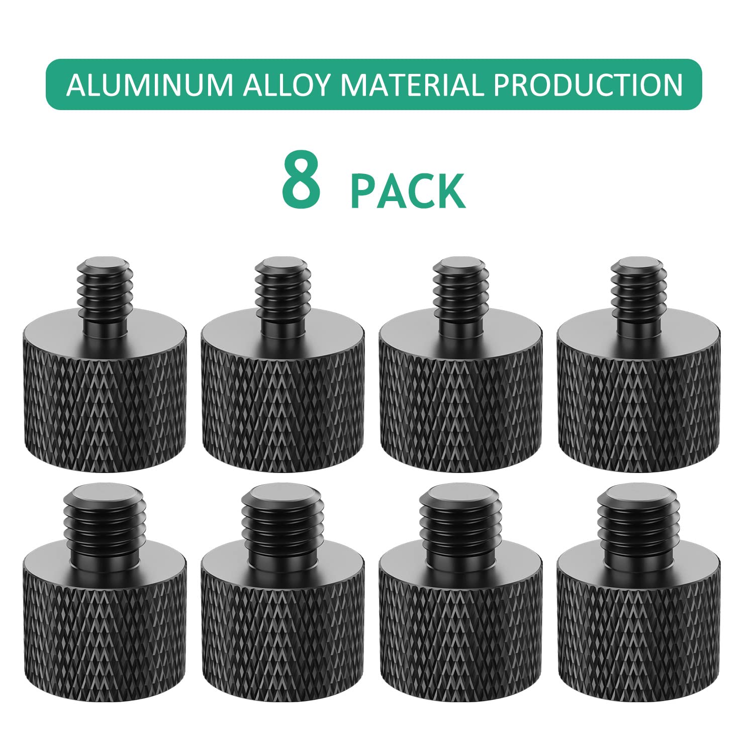 Rigych 5/8 to 1/4 Adapter 8 Pcs Mic Stand Thread Screw Adapter 5/8 Female to 1/4 Male and 5/8 Female to 3/8 Male for Microphone Stand Mic Mount