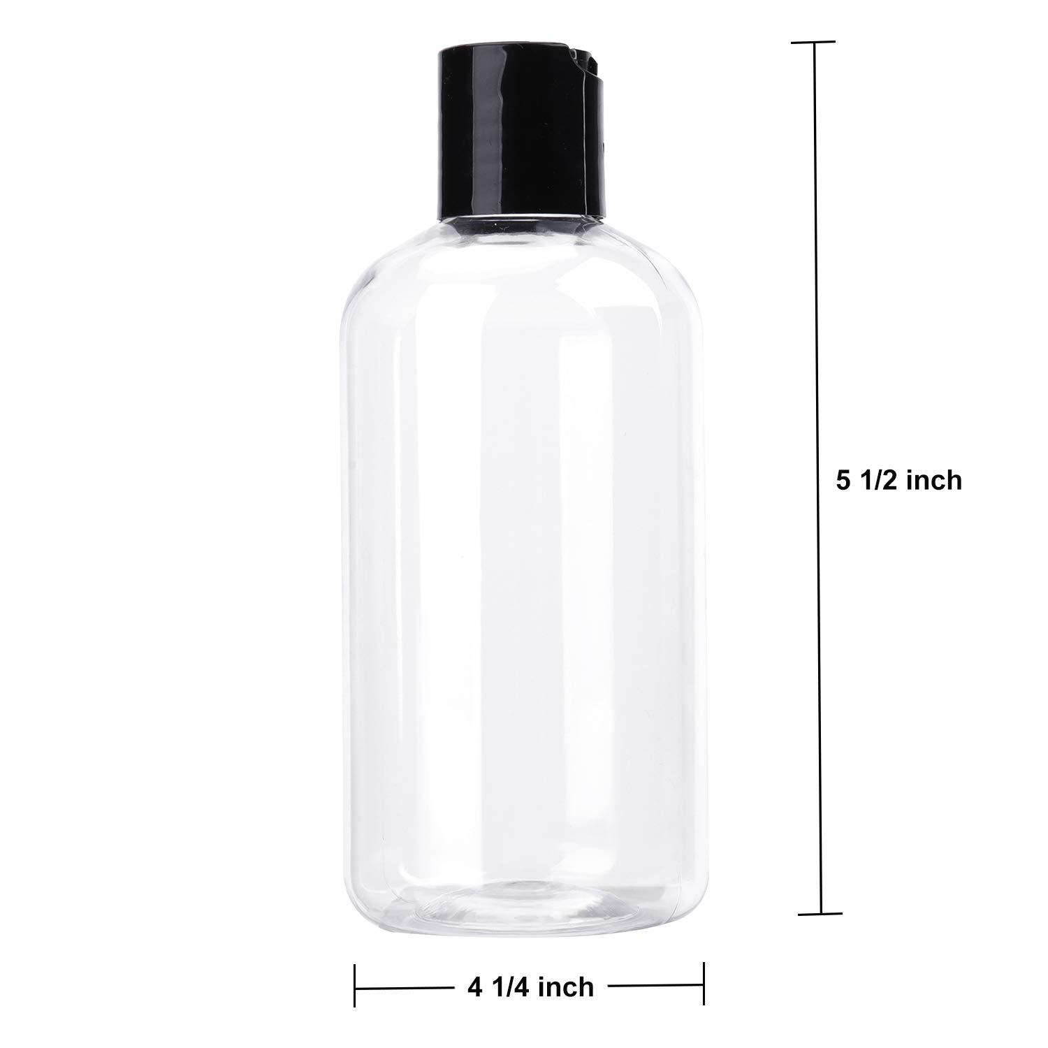 Bekith 16 Pack 8oz Plastic Squeeze Bottles with Disc Cap, Clear Travel Containers For Shampoo, Lotions, Liquid Body Soap, Creams