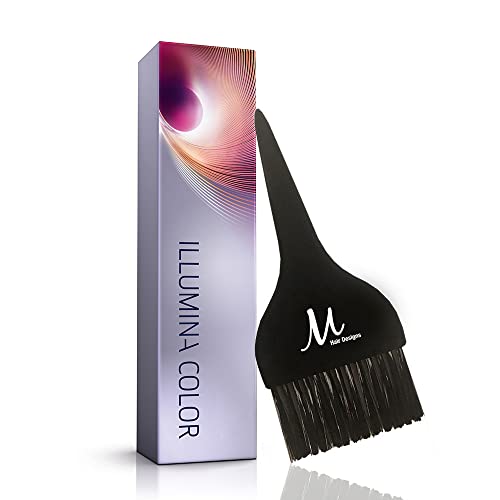 M Hair Designs Tint Brush for Illumina Color 6/ Dark Blonde/Neutral Permanent Creme Hair Color 2 Ounce (Bundle 2 items)