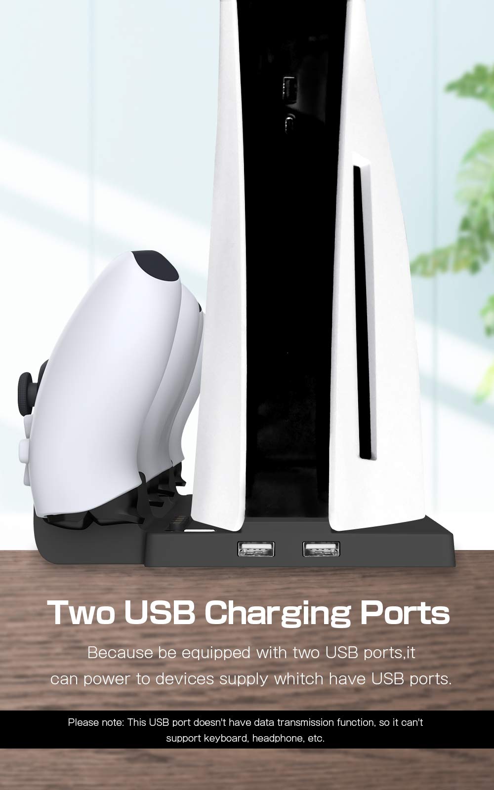 Vertical Stand PS5 Digital Edition and PS5 UHD Edition,SHINEZONE Charging Station for PS5 Controller Charging Station Dock with Dual Controller Charger Ports for PS5 DualSense