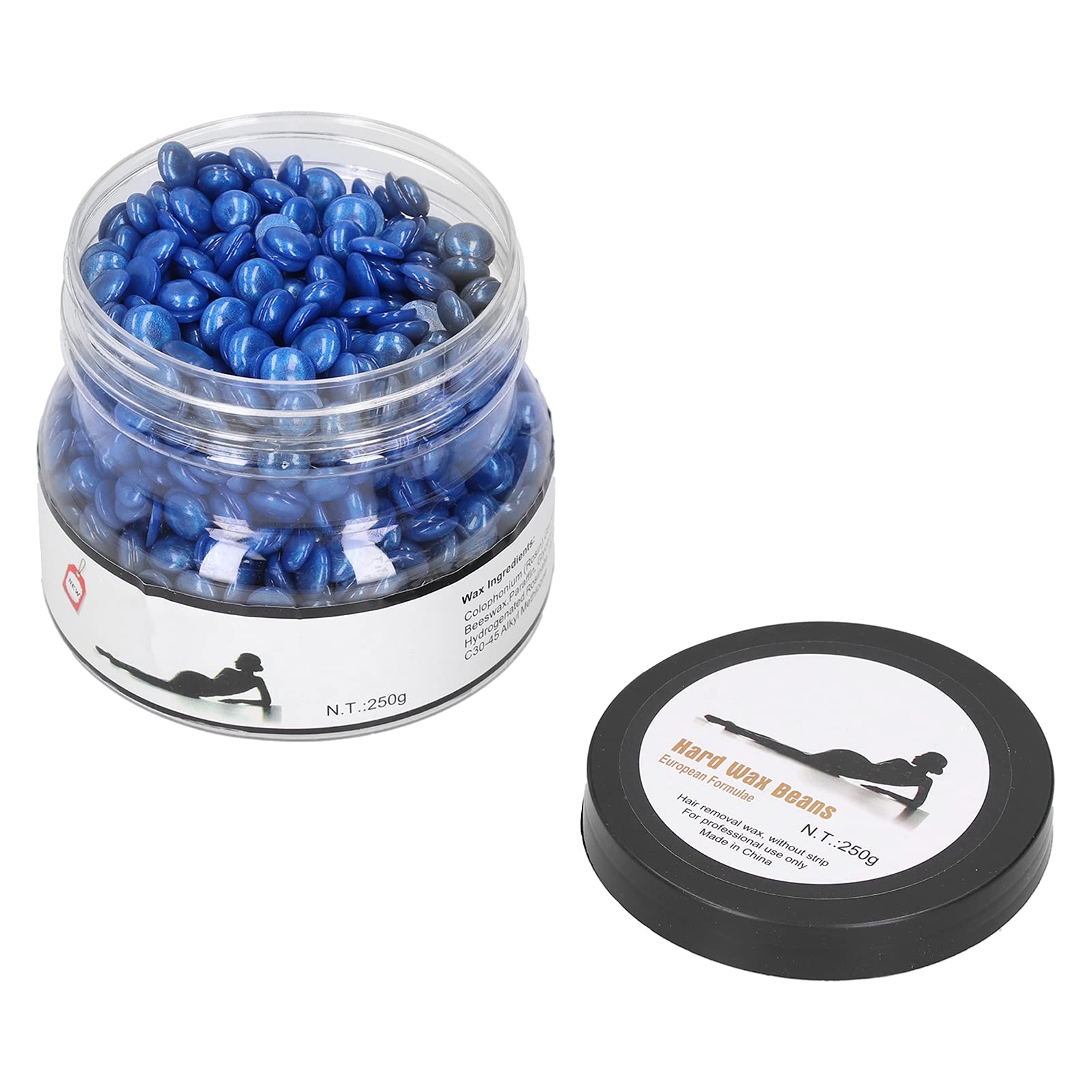 Hard Wax Bean, Depilatory Wax Bead 8.8oz Pearly Lustre Compact Professional Portable for Home for Face Underarm for Legs Bikini Area(Pearly Chamomile)