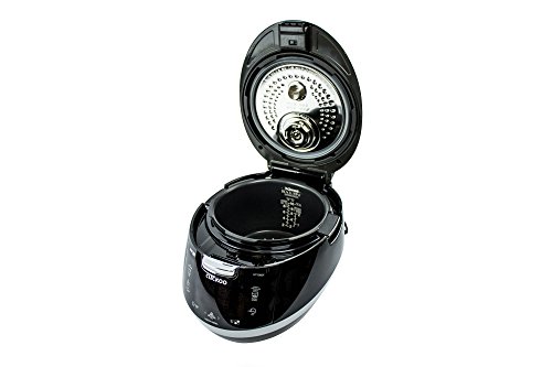 CUCKOO CRP-HY1083F | 10-Cup (Uncooked) Induction Heating Pressure Rice Cooker | 13 Menu Options, Auto-Clean, Voice Navigation, Stainless Steel Inner Pot, Made in Korea | Black