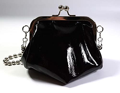 Nite closet Cute Gothic Purse Crossbody Moon Lolita PU Shoulder Bag (Black)