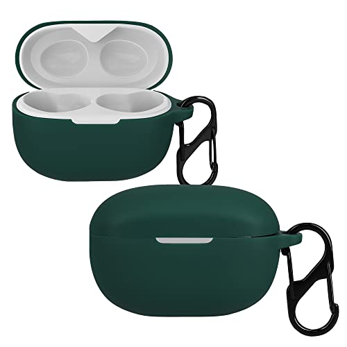 kwmobile Case Compatible with Anker Soundcore Life A3i Case - Silicone Cover Holder for Earbuds - Dark Green