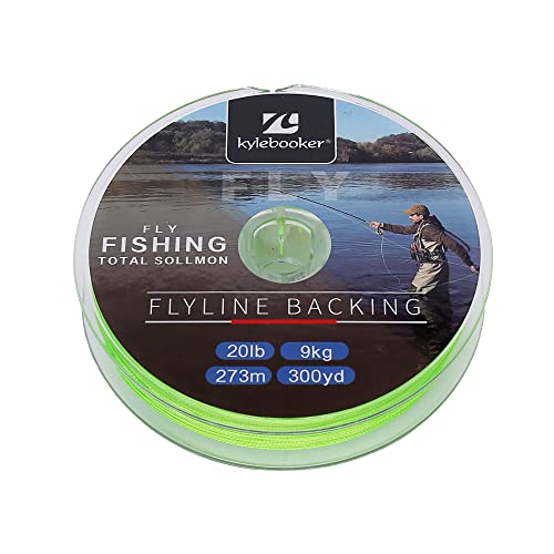 Fly Fishing Dacron Braided Backing Line Abrasion Resistant Trout Fly Line(20lb-300yds,Green)