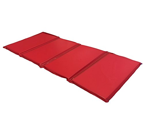 KinderMat, 1" Thick KinderMat, 4-Section Rest Mat, 45" x 19" x 1", Red/Blue, Great for School, Daycare, Travel, and Home, 100% Made in USA