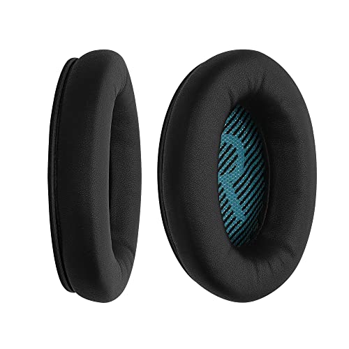 kwmobile Replacement Earpads Compatible with Bose Soundlink Around-Ear Wireless II - 2X Sheepskin Headphones Pads - Black