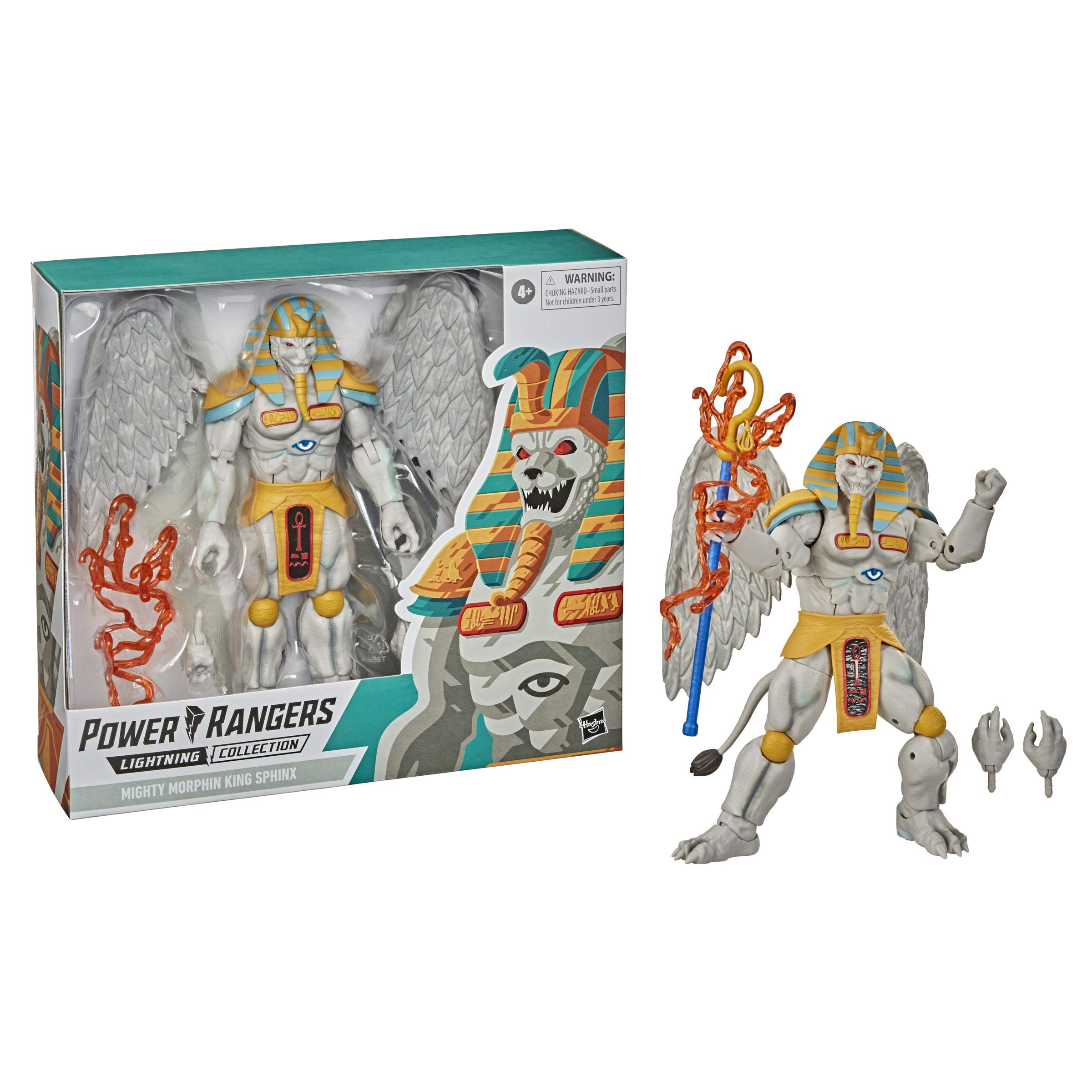 Power Rangers Lightning Collection Monsters Mighty Morphin King Sphinx 8-Inch Premium Collectible Action Figure Toy with Accessories