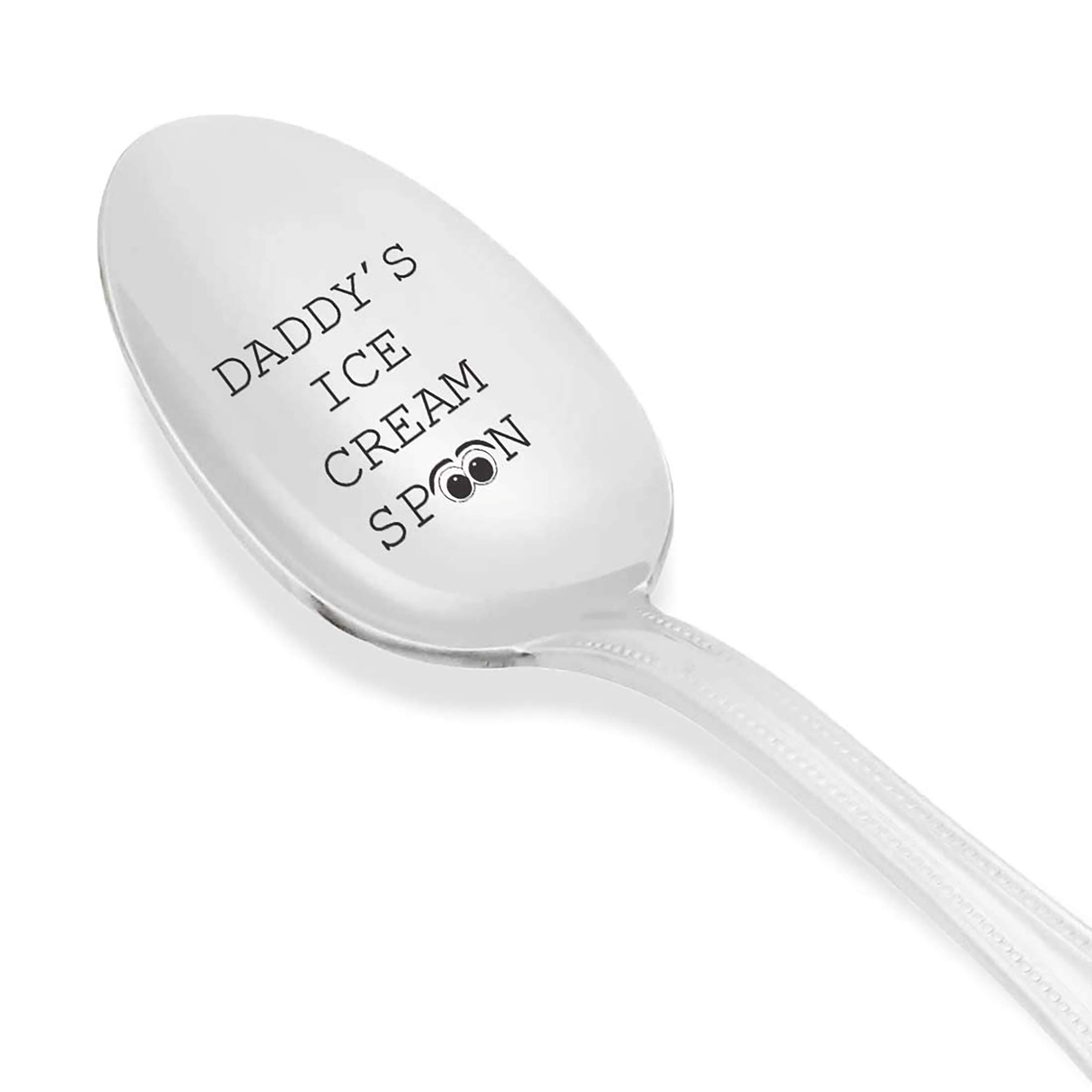 Daddy's ice cream spoon with cute little Eye symbol Father's day gift Spoon Gift for dad Gift for Ice Cream Lover#SP_003