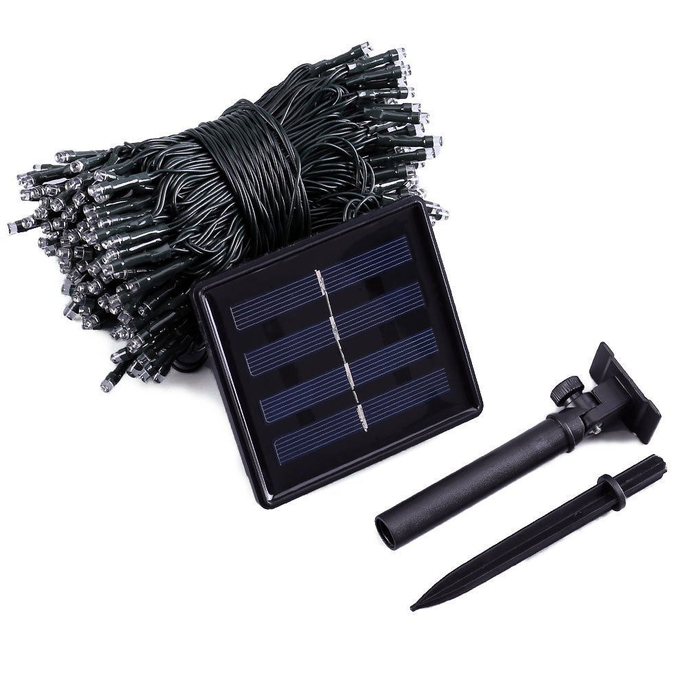 Qedertek Solar String Lights, 72ft 200 LED Fairy Lights, 8 Modes Ambiance Lighting for Outdoor, Patio, Lawn, Landscape, Garden, Home, Wedding (2 Pack, Multi-Color)