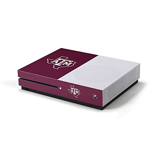 Skinit Decal Gaming Skin Compatible with Xbox One S Console - Officially Licensed College Texas A&M Outline Design